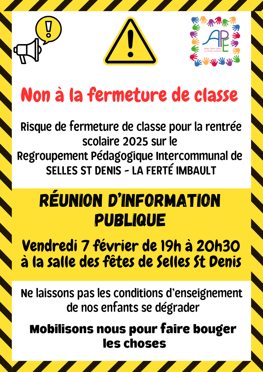 Réunion d'information publique - Mairie Selles-Saint-Denis